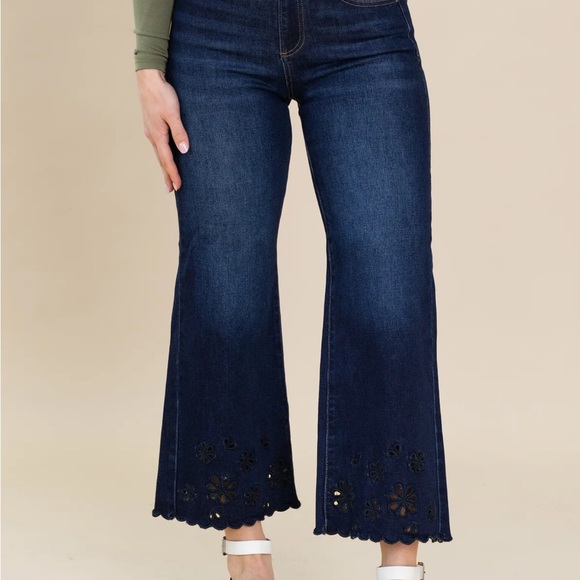 Risen Jeans | Jeans | Risen High Rise Dark Wash Cropped Wide Cut Jeans ...